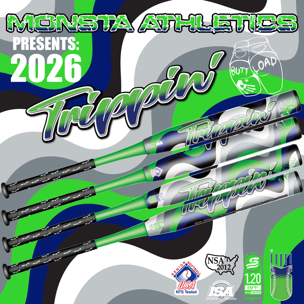 2026 Monsta Athletics USSSA Trippin' Slowpitch Softball Bat